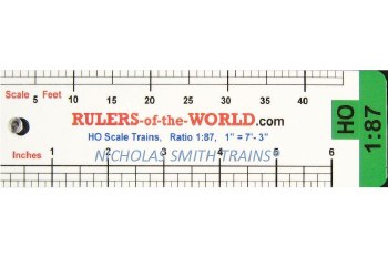 1/87 HO SCALE 7" LONG RULER - Nicholas Smith Trains