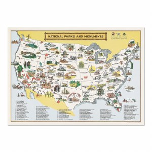 National Parks And Monuments Map Poster - Shop Americas National Parks