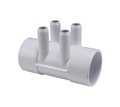 WATERWAY SPA MANIFOLD 2"S X 2"S X (4) 3/4" HOSE BARB PORTS 672-4170 ...