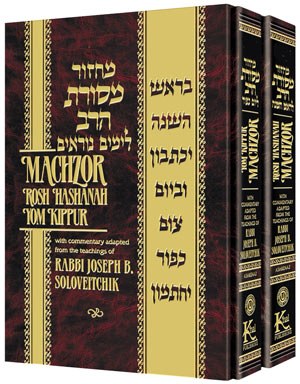 Machzor Mesoras HaRav 2 Volume Set - Rosh Hashanah and Yom Kippur - The ...