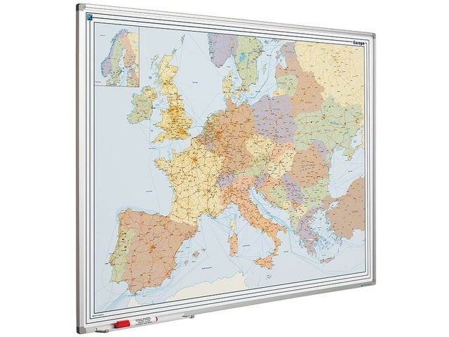 Magnetic Drywipe Europe Map - Boards Direct