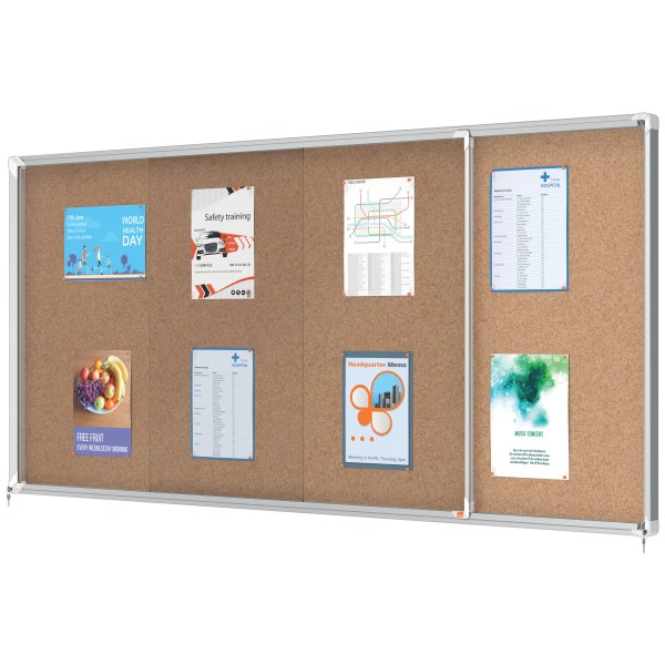 Nobo 1915333 Premium Plus Lockable Noticeboard - Boards Direct