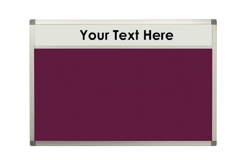 Felt Noticeboard with Header and Aluminium Frame - Boards Direct