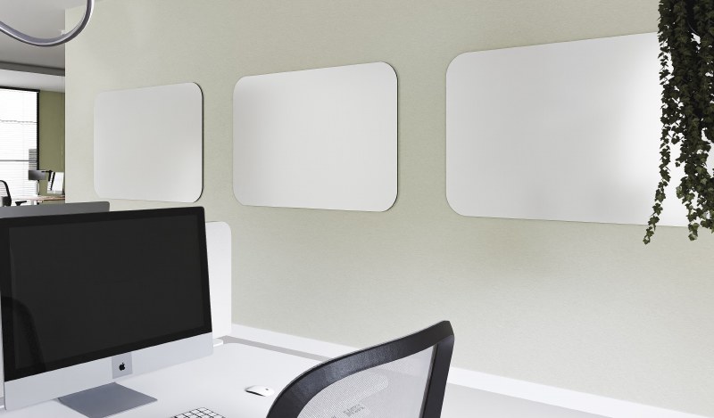 Frameless Magnetic Whiteboards, Rounded Corners - Boards Direct