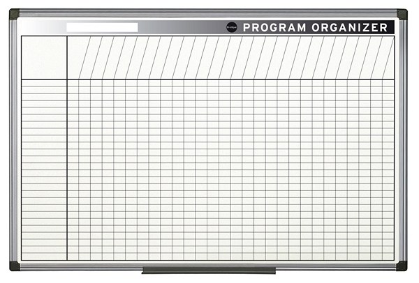 Bi-Office Magnetic Program Organiser 900 x 600mm - Boards Direct