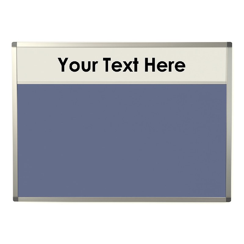 Felt Noticeboard with Header and Aluminium Frame - Boards Direct