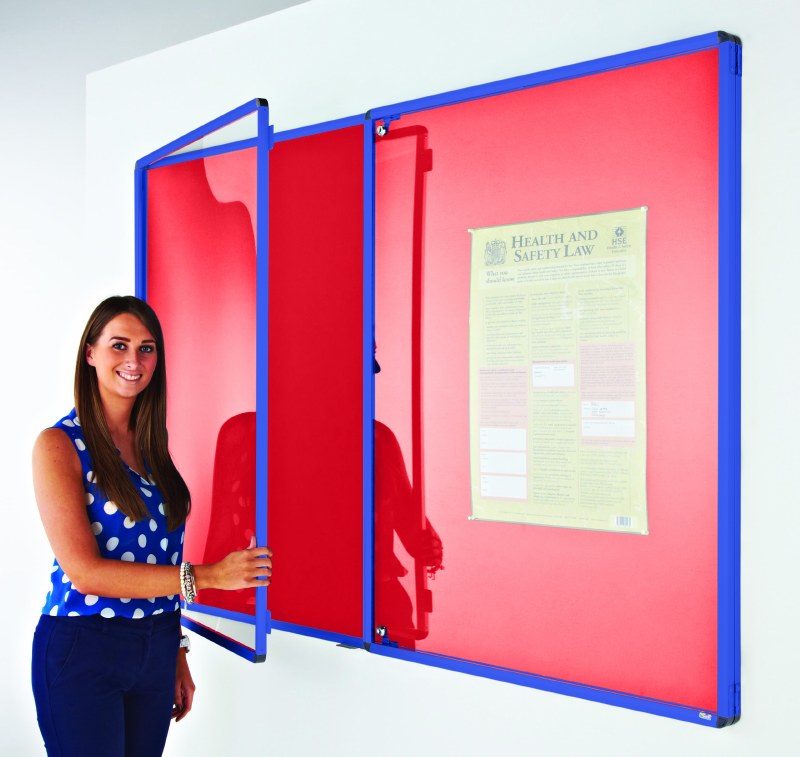 Coloured Frame Tamperproof Noticeboard - Boards Direct