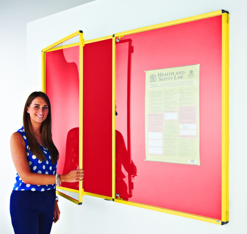 Coloured Frame Tamperproof Noticeboard - Boards Direct
