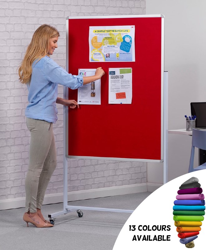 Mobile Double Sided Noticeboards - Boards Direct