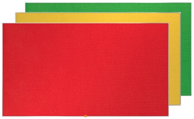 Nobo 1905312 Widescreen 55" Red Felt Noticeboard - Boards Direct