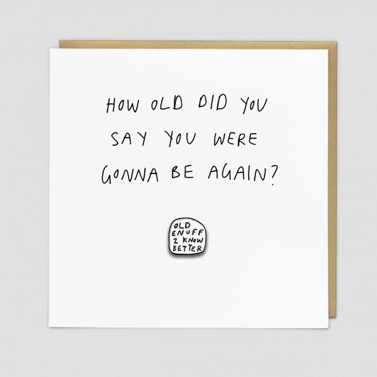 Redback Pin Old Enough - Winnie's Craft Cafe