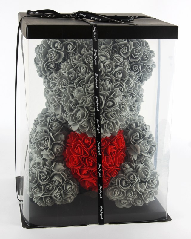 Rose Foam Teddy 39cm Grey - www.floralsundries.com : Trevor Green ...