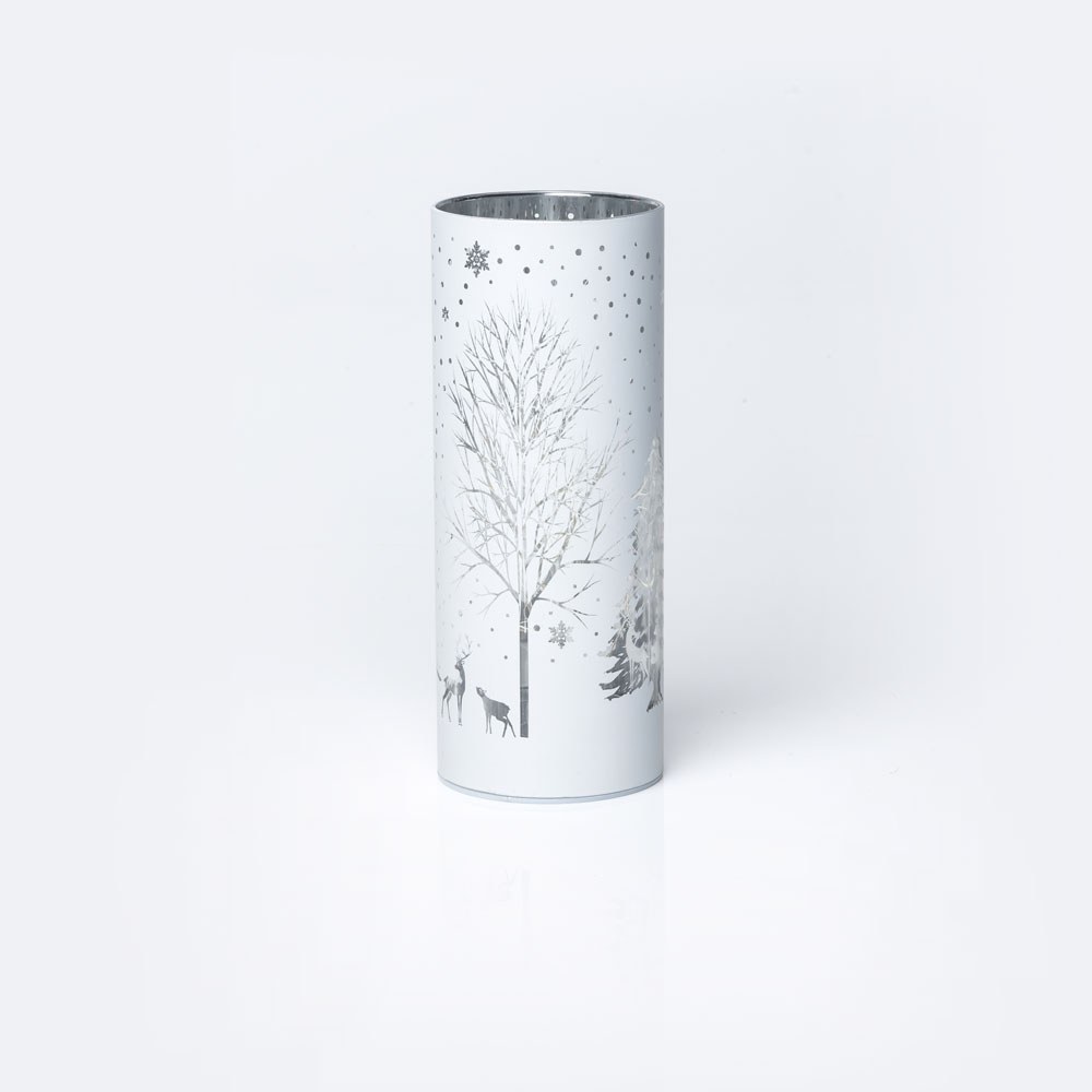 LED Cylinder Large-White Tree - D.O.T. Furniture Limited