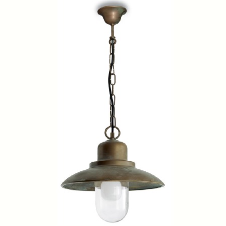 Patio Chain Porch Light 1352 Aged Copper Clear Glass - Broughtons ...