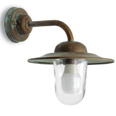 Casale Outdoor Wall Light 1360 Aged Copper Clear Glass - Broughtons ...