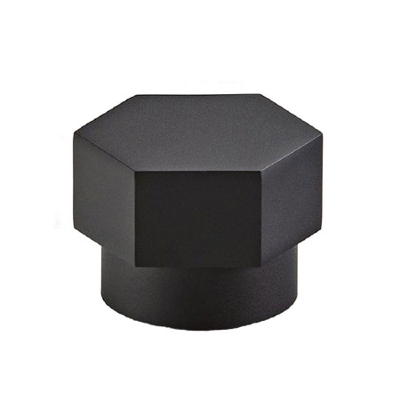 Hexagonal Cabinet Knob Zero Black - Broughtons Lighting & Ironmongery