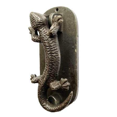Lizard Door Knocker Antique Iron - Broughtons Lighting & Ironmongery