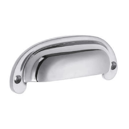 Cast Drawer Pull Polished Chrome - Broughtons Lighting & Ironmongery