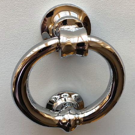Ring Door Knocker Heavy 103mm Polished Chrome - Broughtons Lighting ...