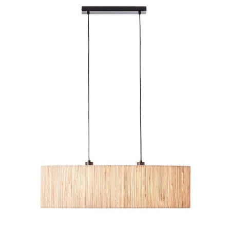 Longshore 2 Light Linear Pendant Seagrass & Matt Black - Broughtons ...