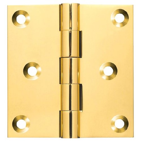 Projection Hinge P1025 76x75mm Polished Brass Unlacquered - Broughtons ...