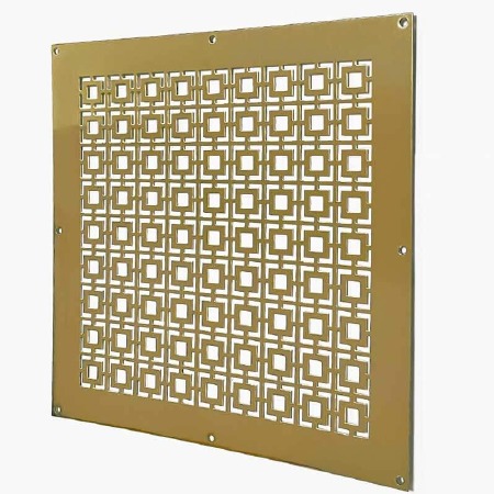 Art Deco Air Vent Cover 12" x 12" Polished Brass Unlacquered ...