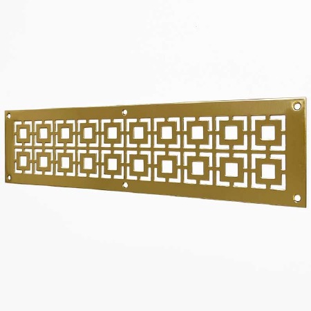 Art Deco Air Vent Cover 12" x 3" Polished Brass Unlacquered ...