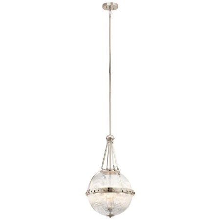 Kichler Aster 3 Light Globe Pendant Polished Nickel - Broughtons Lighting & Ironmongery