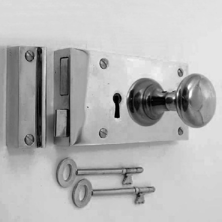 Plain Rim Lock 6" Right Hand, Polished Chrome - Broughtons Lighting ...