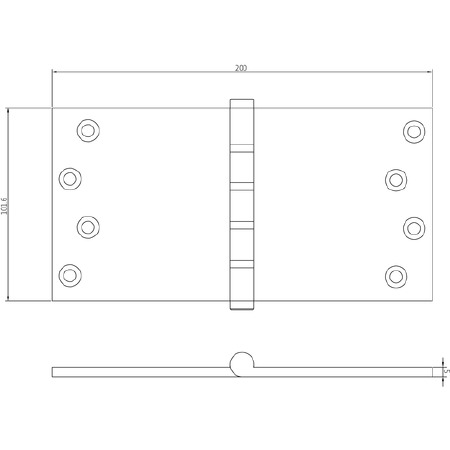 Projection Hinge P1566 102x200mm Antique Brass - Broughtons Lighting ...