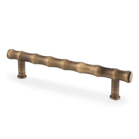 Bamboo Cabinet Pull Handle 128mm Antique Brass - Broughtons Lighting ...