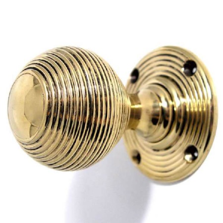 Beehive Door Knobs Renovated Brass - Broughtons Lighting & Ironmongery