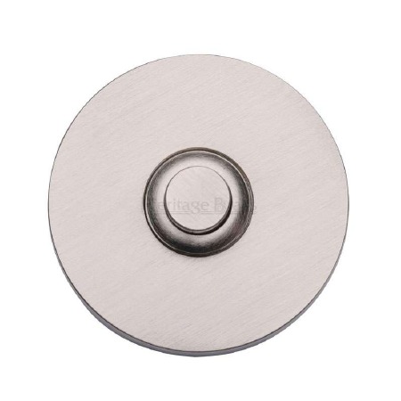 Heritage Round Bell Push V1184 Satin Nickel - Broughtons Lighting ...
