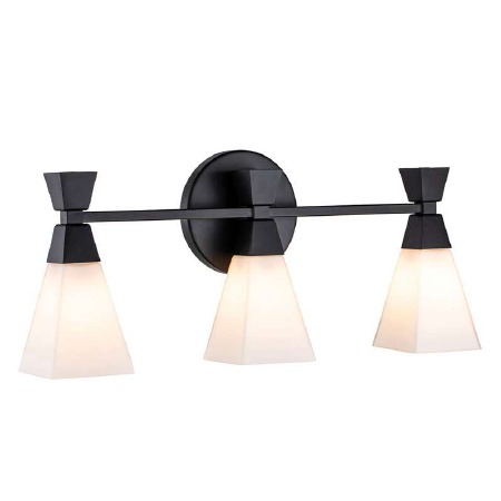 Elstead Bowtie Triple Bathroom Wall Light Black - Broughtons Lighting & Ironmongery