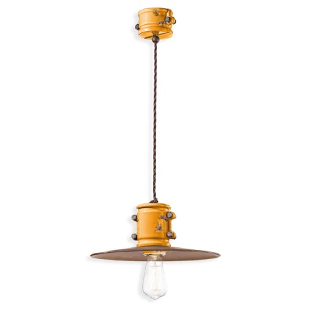 Ferroluce Ceiling Light C1522 Vintage Giallo - Broughtons Lighting ...