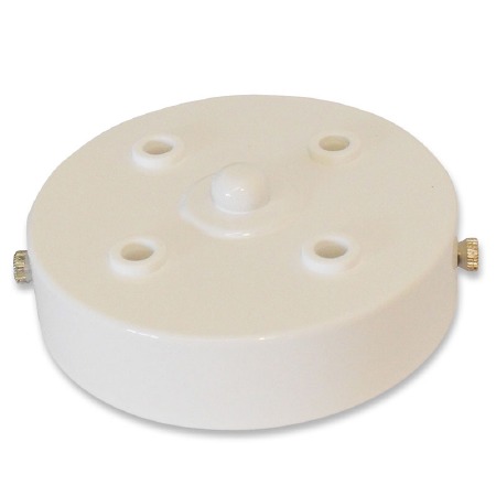 Ceiling Rose 4 Outlets White - Broughtons Lighting & Ironmongery
