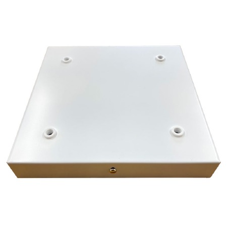 Ceiling Square Rose 4 Outlets White - Broughtons Lighting & Ironmongery
