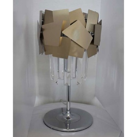 Celine Crystal Table Lamp Gold - Broughtons Lighting & Ironmongery