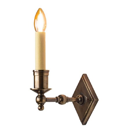 Christina Wall Light Renovated Brass - Broughtons Lighting & Ironmongery
