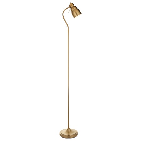 Classic Flexi Reader Floor Lamp Aged Brass - Broughtons Lighting & Ironmongery