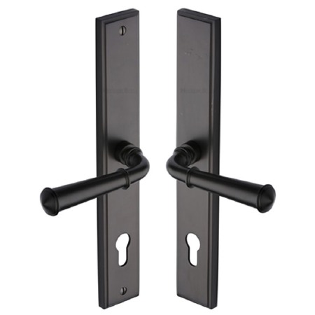 Heritage Colonial Multipoint Door Handles Right Hand Matt Bronze ...