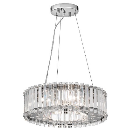 Kichler Crystal Syke 6 Light Pendant Chandelier Polished Chrome ...