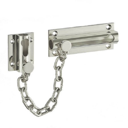 Heavy Duty Door Chain Polished Nickel - Broughtons Lighting & Ironmongery
