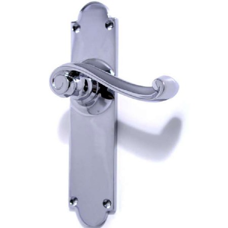 Aston Victorian Scroll Door Handles Polished Chrome - Broughtons ...