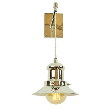 Edison Small Suspended Wall Light Polished Nickel - Broughtons Lighting ...