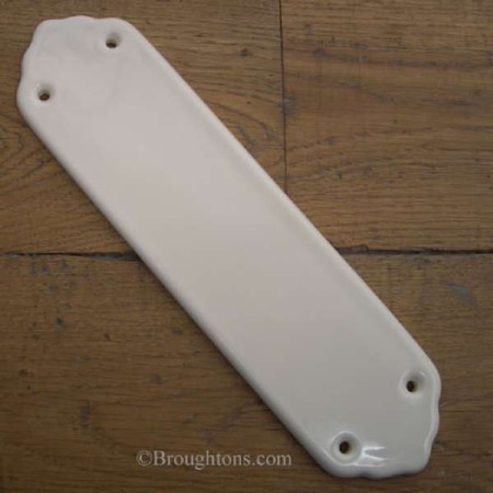 Porcelain Finger Plate Cream - Broughtons Lighting & Ironmongery