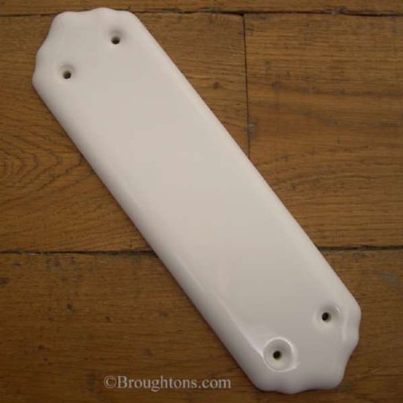 Porcelain Finger Plate White - Broughtons Lighting & Ironmongery