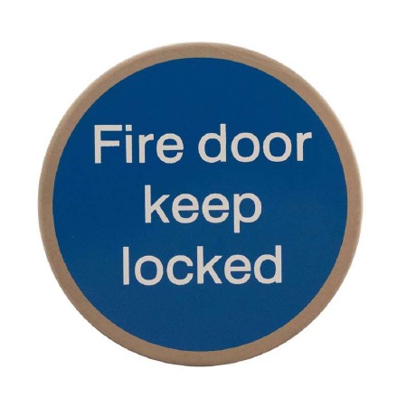 Fire Door Keep Locked Door Sign Satin Stainless Steel - Broughtons ...