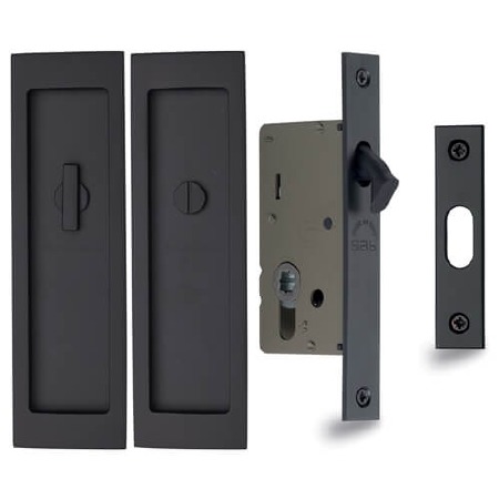 Heritage Pocket Door WC Privacy Set C1877 Matt Black - Broughtons ...