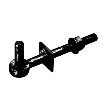 Gate Hanger to Bolt 10" with 19mm Pin Black Steel - Broughtons Lighting ...
